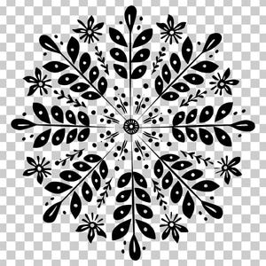 Scandi Folk Art Christmas Snowflakes Svg, Scandinavian Snowflake Svg ...