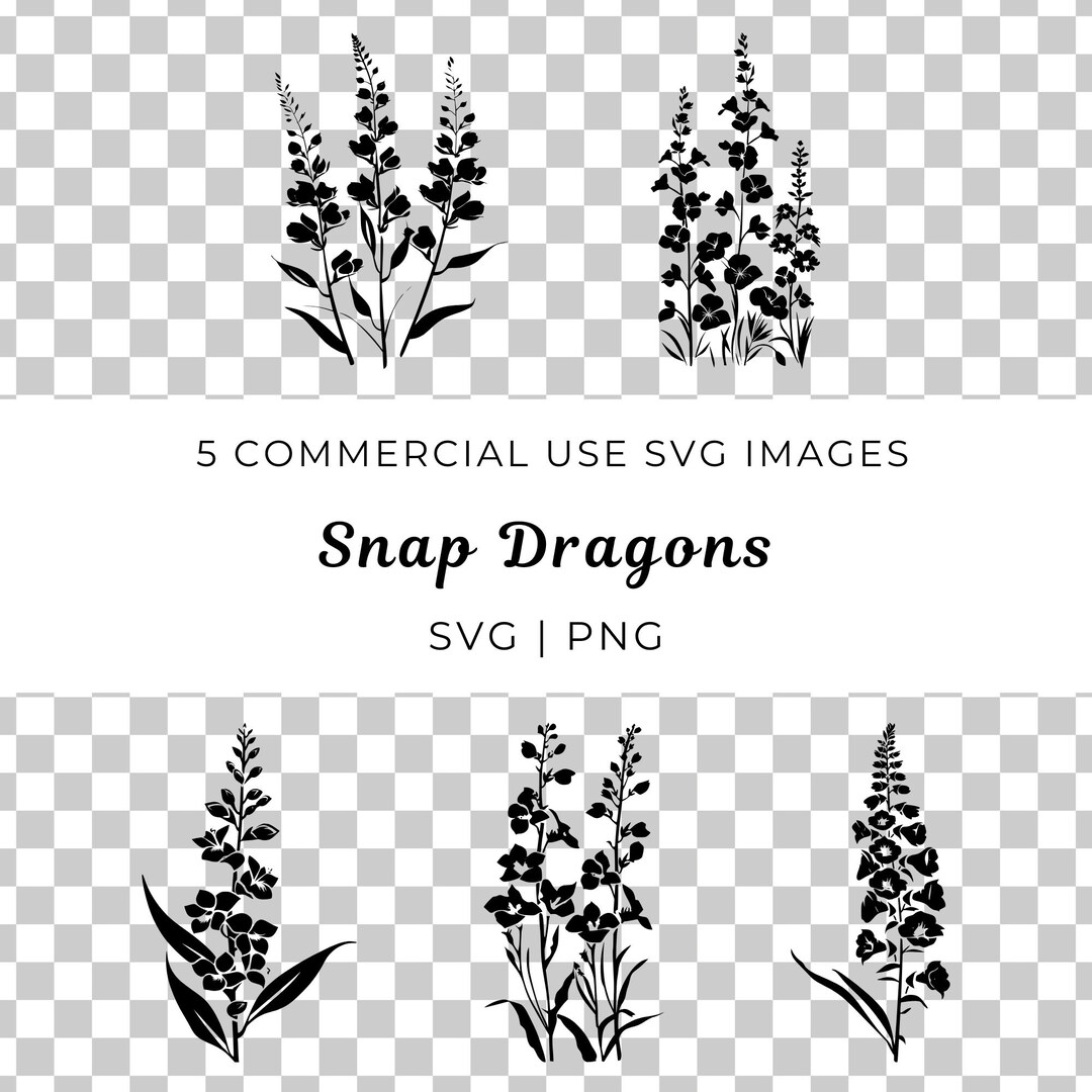 Snapdragon Flower Svg, Wildflower Design Vector, Nature Blossom Svg ...