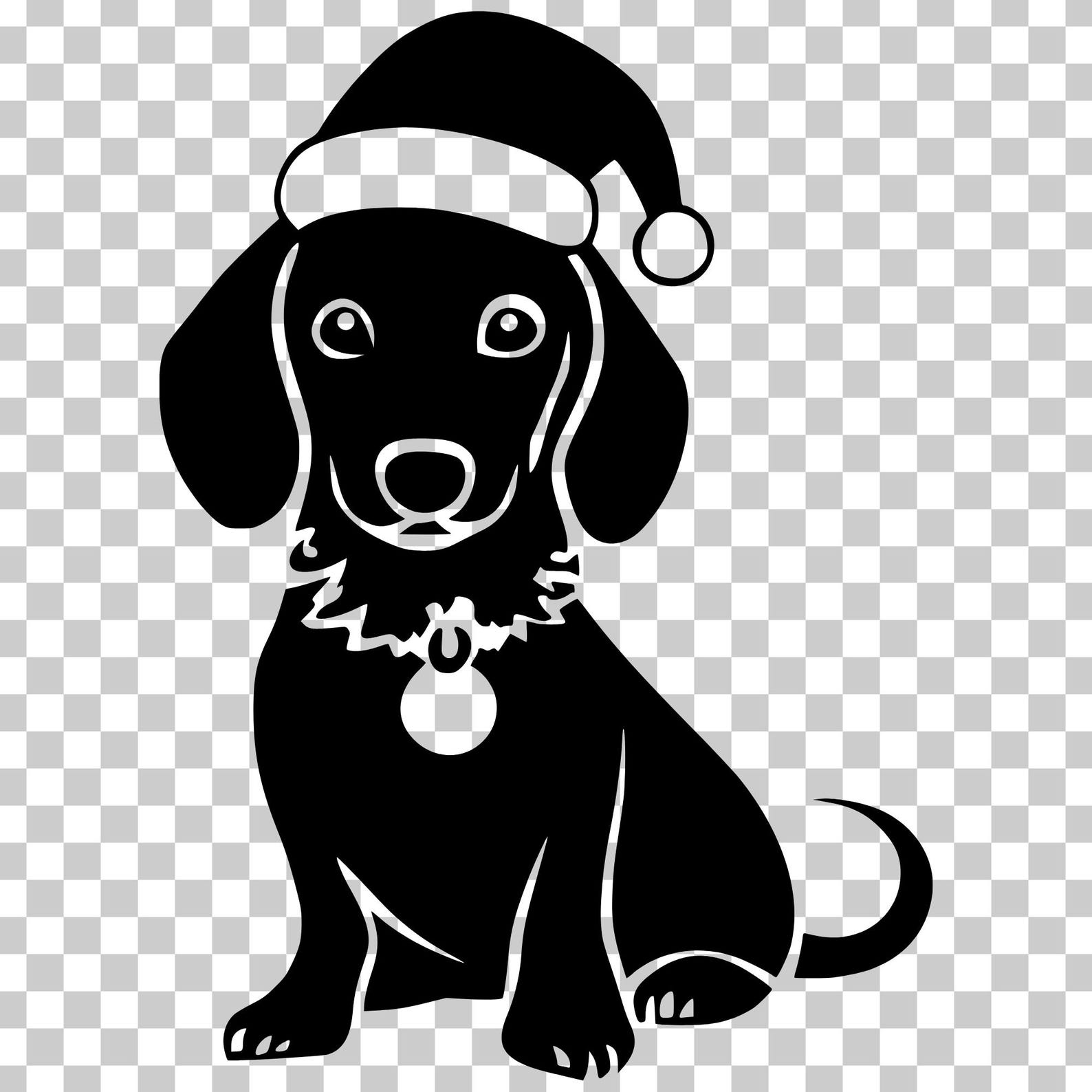 Christmas Dachshund Svg, Dachshund Santa Hat Svg, Holiday Dachshund Svg ...