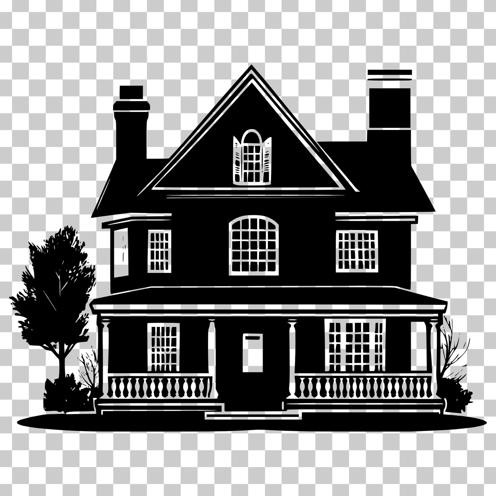 Colonial House Svg, Classic Home Vector, Traditional House Svg ...