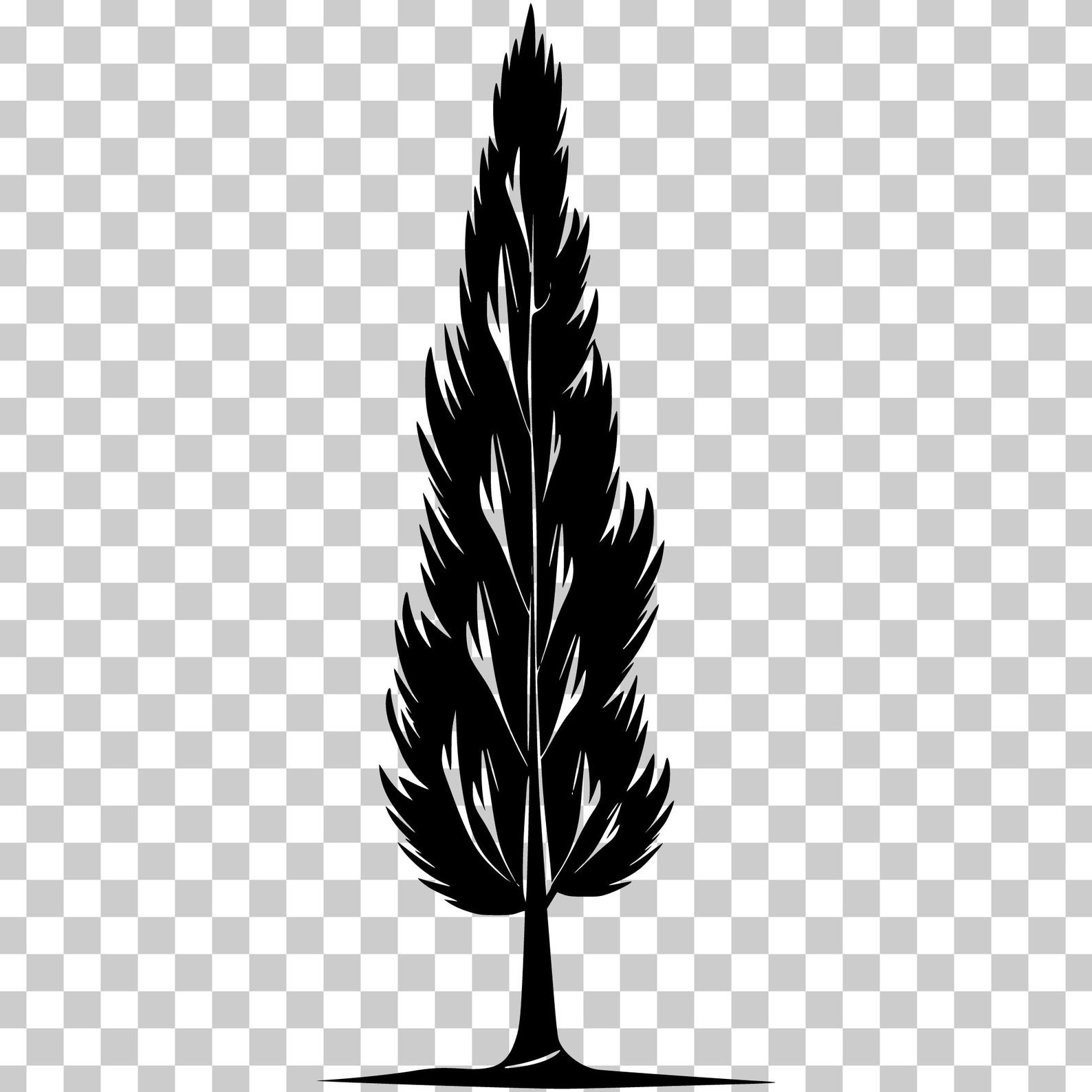 Cypress Tree Svg Vector Mediterranean Tree Png Instant Download ...