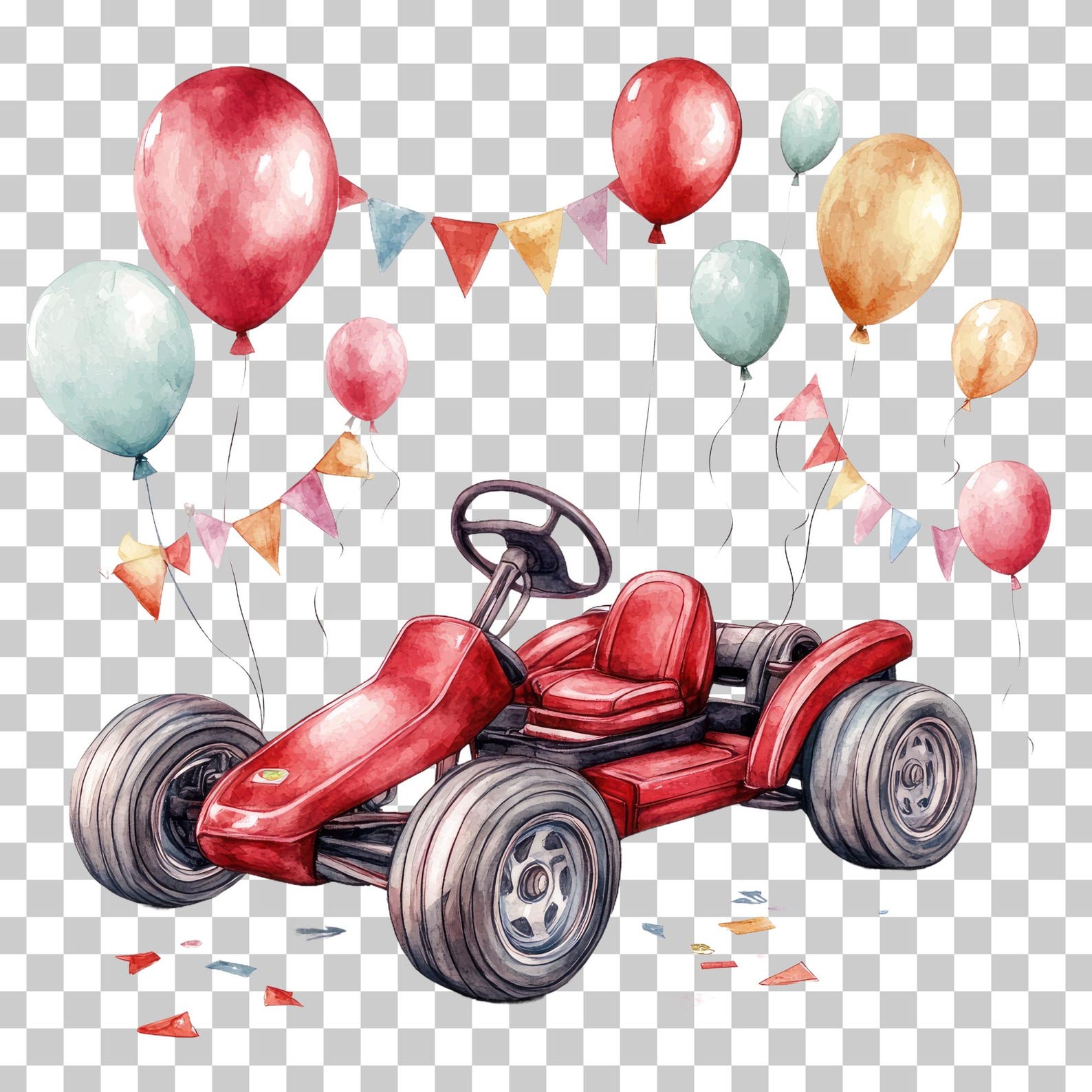 Go Kart Clipart, Kids Birthday Party Png, Racing Clipart, Kart Racing ...