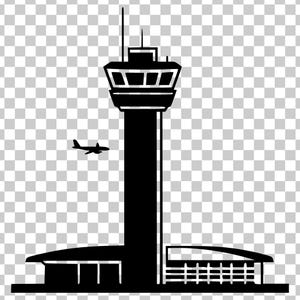 Airport Control Tower Svg, Airport Travel Vector, Catching Flights ...