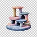 Cat Scratching Tower Clipart, Cat Tower Png, Cat Climbing Post Png, Cat ...