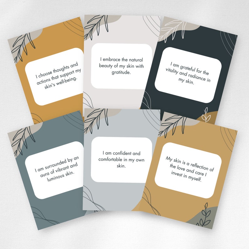 Glowing Skin Affirmation Cards, Printable Self-care Quotes (PDF) - Etsy