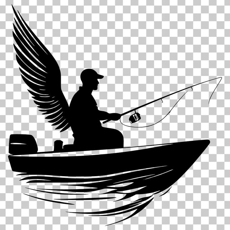 Fishing in Heaven Svg, Fishing Png Memorial Digital, Fisherman Svg ...
