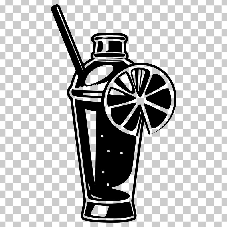 Cocktail Shaker Svg Drink Mixer Clipart Barware SVG Bar Tools Outline ...