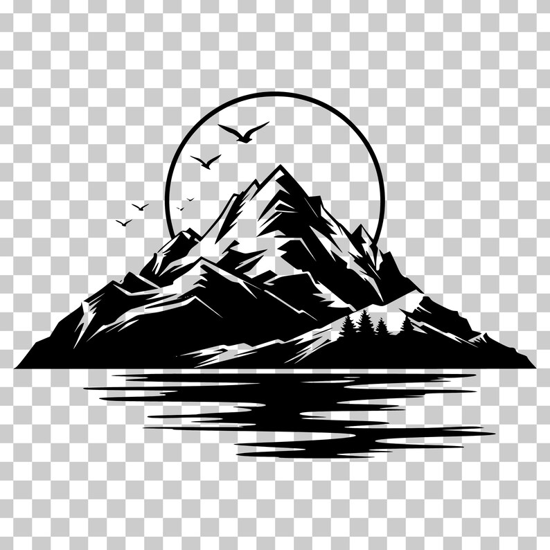 Mountain Svg, Adventure Vector, Nature Svg, Wilderness Vector, Hiking ...