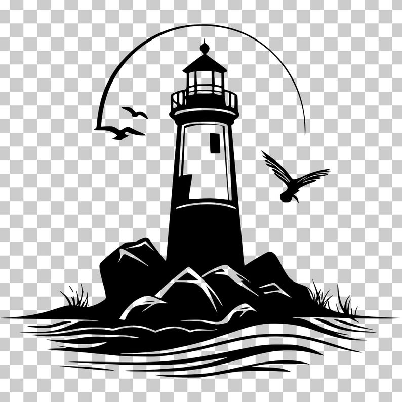 Lighthouse Svg, Coastal Lighthouse Svg, Ocean Lighthouse Svg, Beach ...