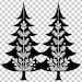 Scandi Folk Art Christmas Trees Svg, Scandinavian Christmas Tree Svg ...