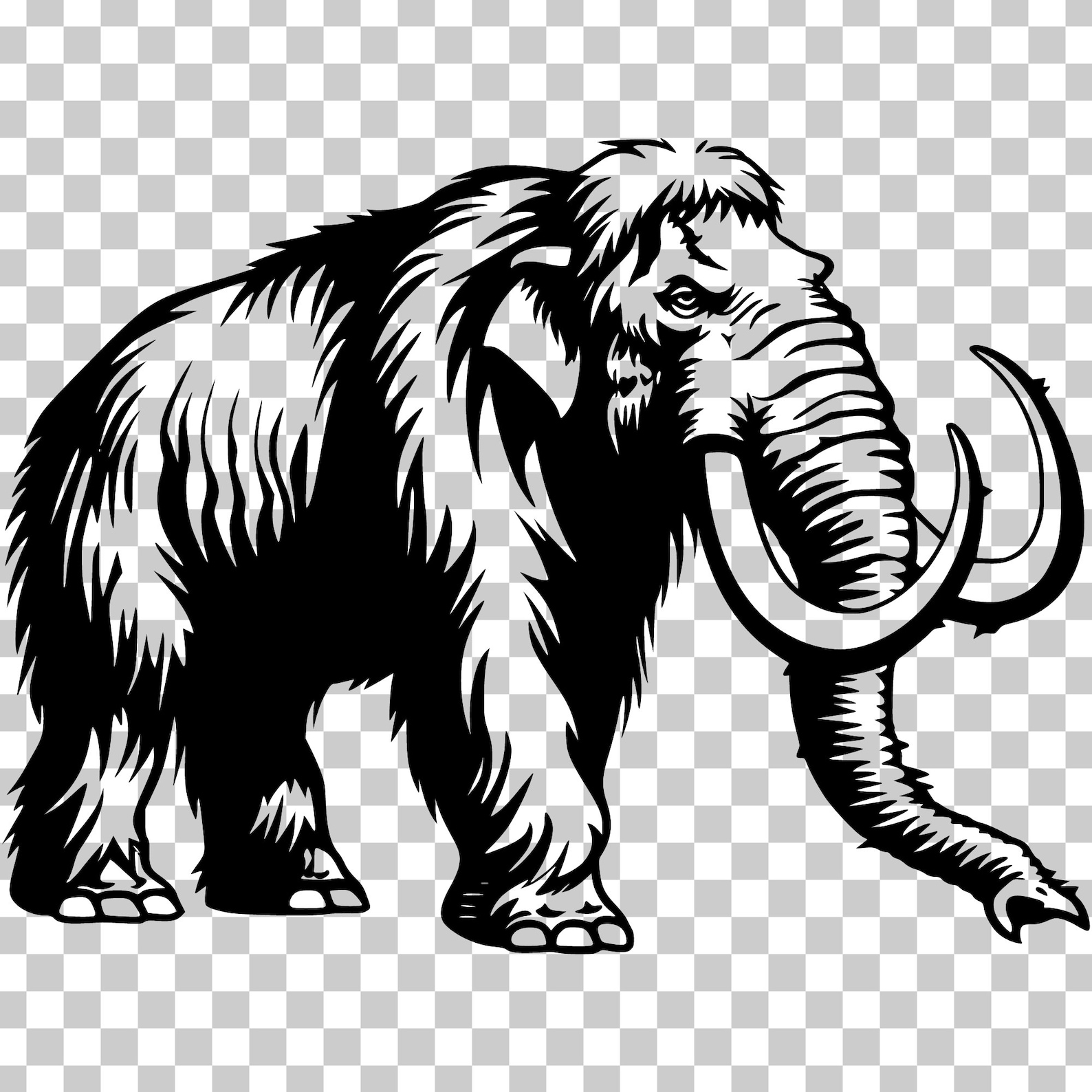 Woolly Mammoth Clipart, Prehistoric Animal SVG PNG (digital Download ...
