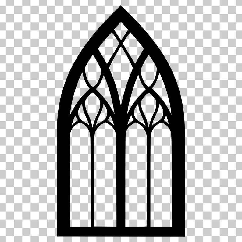 Church Stained Glass Window Svg, Cathedral Glass Vector, Christian Svg ...