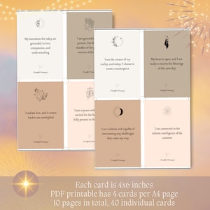 Positive Affirmation Cards, Printable Quotes, Editable Canva Template ...