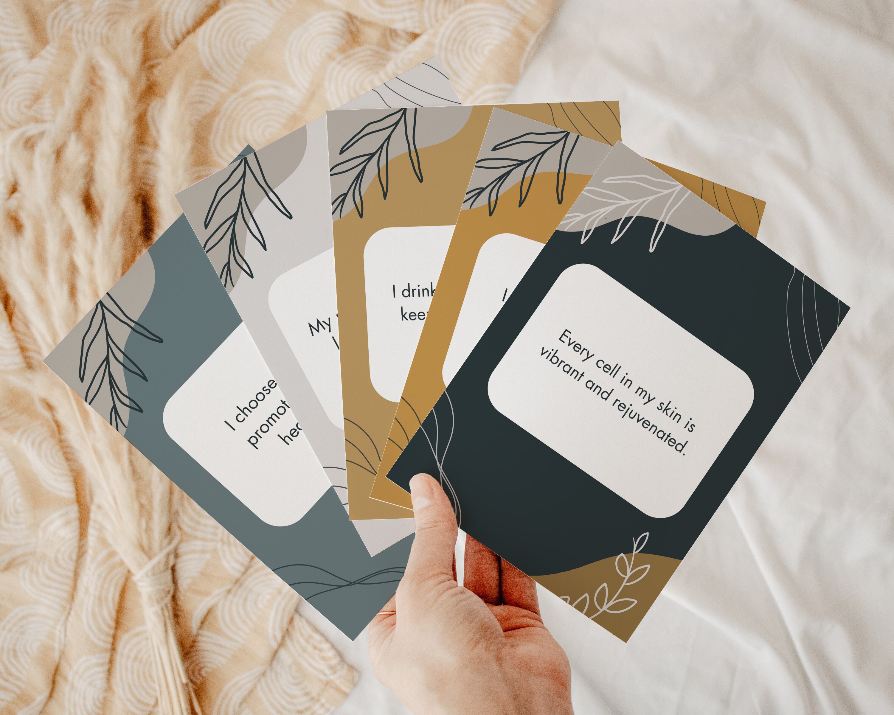 Glowing Skin Affirmation Cards, Printable Download, Daily Skincare ...