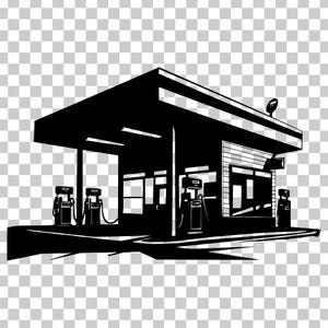Gas Station Svg, Gas Pump Svg, Old Gas Station Svg, Service Pump ...