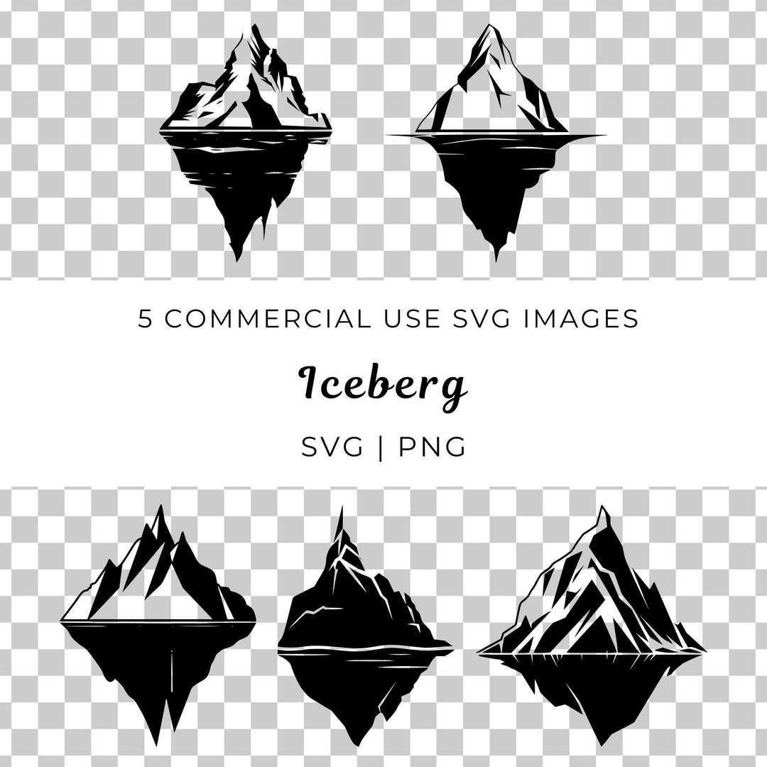 Iceberg Svg Design, Glacier Vector Art, Frozen Landscape Svg, Arctic ...