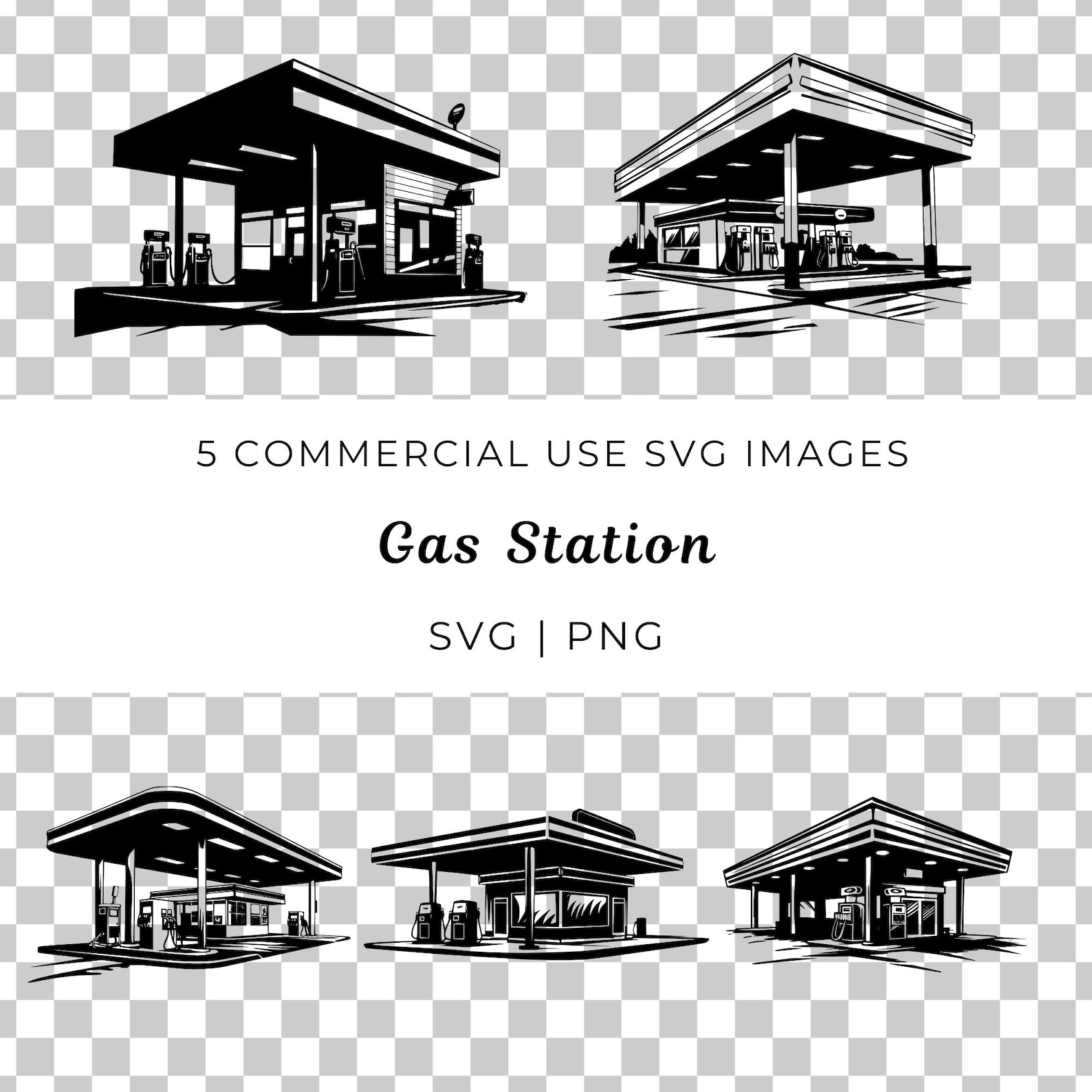 Gas Station Svg, Gas Pump Svg, Old Gas Station Svg, Service Pump ...
