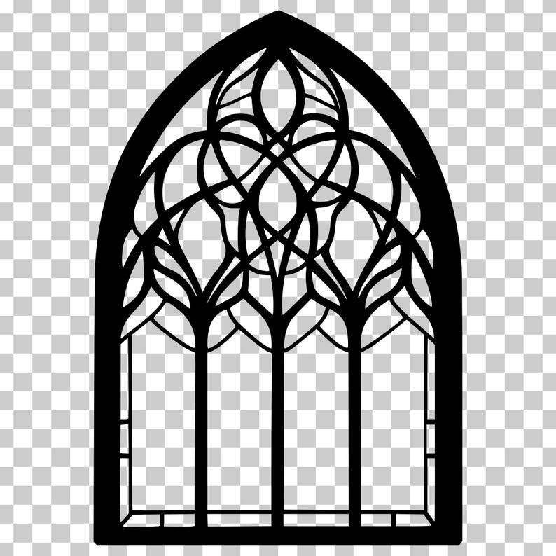 Church Stained Glass Window Svg, Cathedral Glass Vector, Christian Svg ...