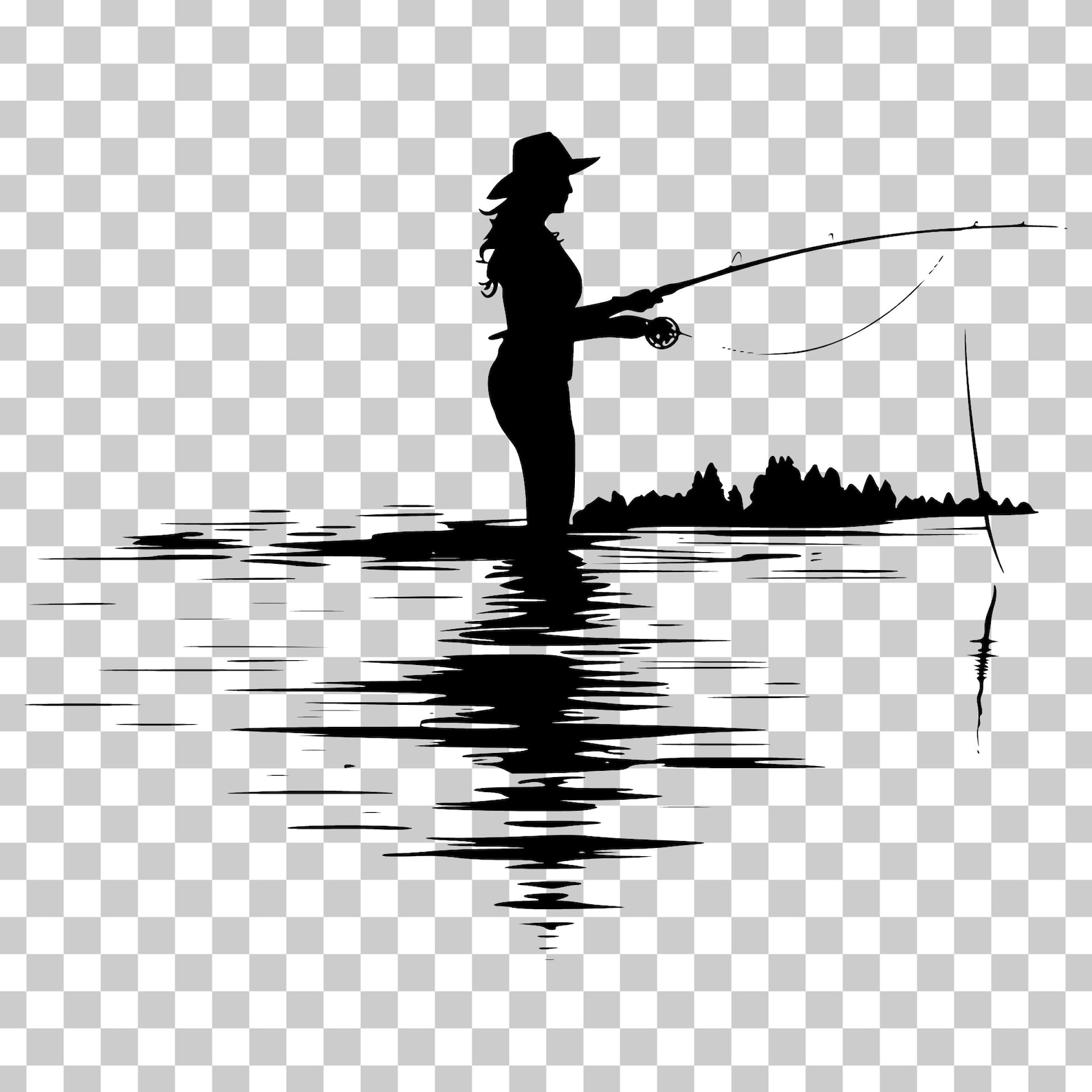 Fisherwoman Svg Fishing Clipart Fishing Day Women Who Fish Female ...