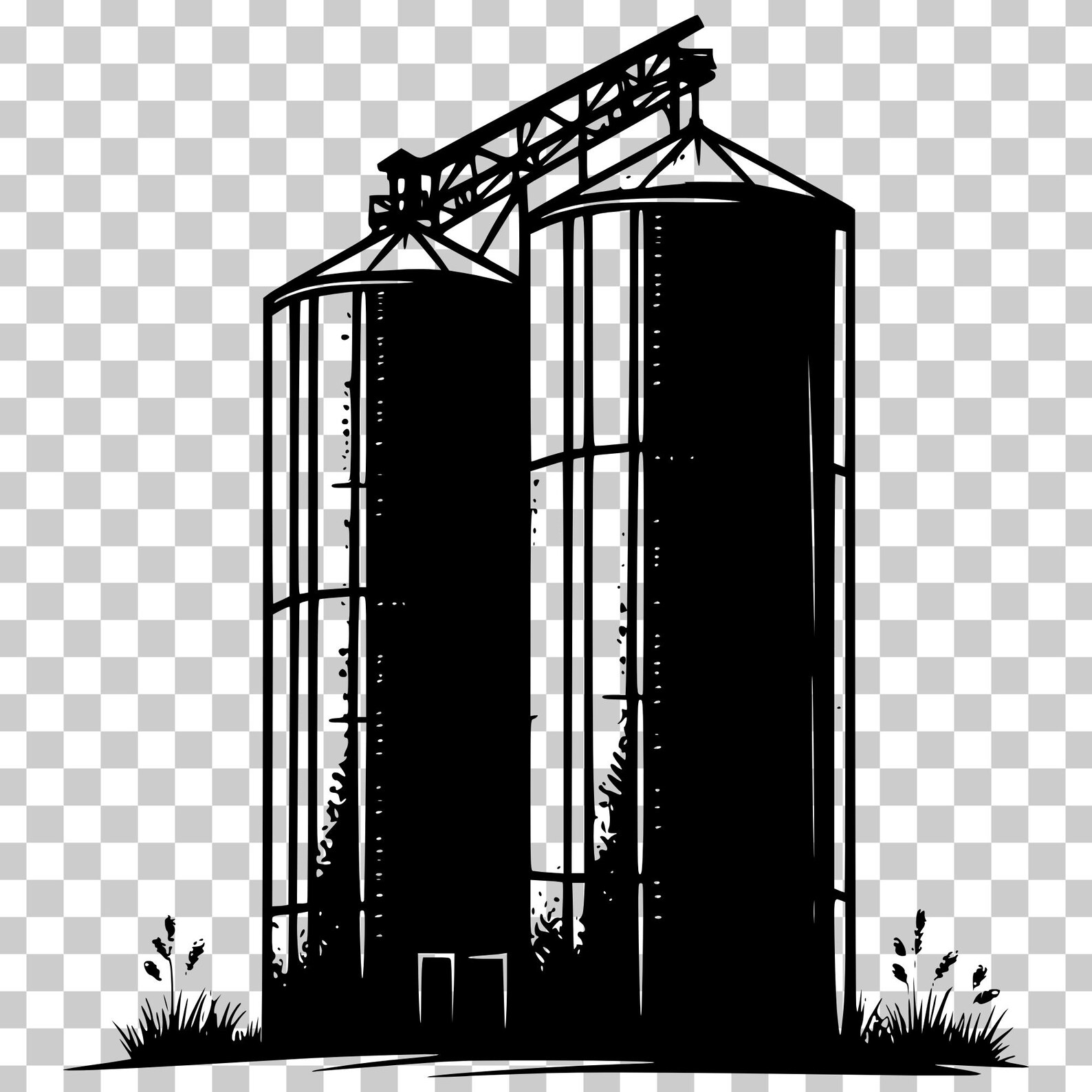 Farm Silo Svg, Grain Storage Svg, Agricultural Structure Svg, Farming ...