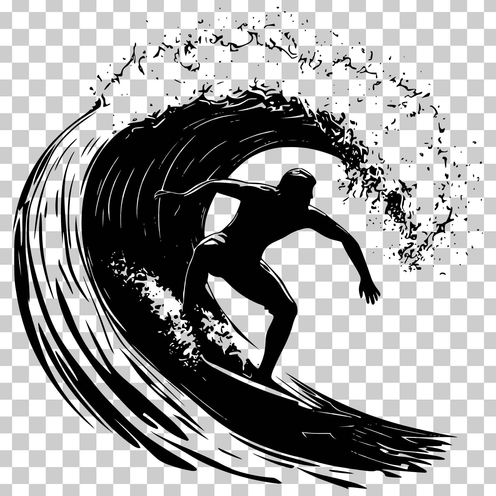 Surfer on Wave Svg, Surfing Adventure Vector, Ocean Wave Svg, Beach ...