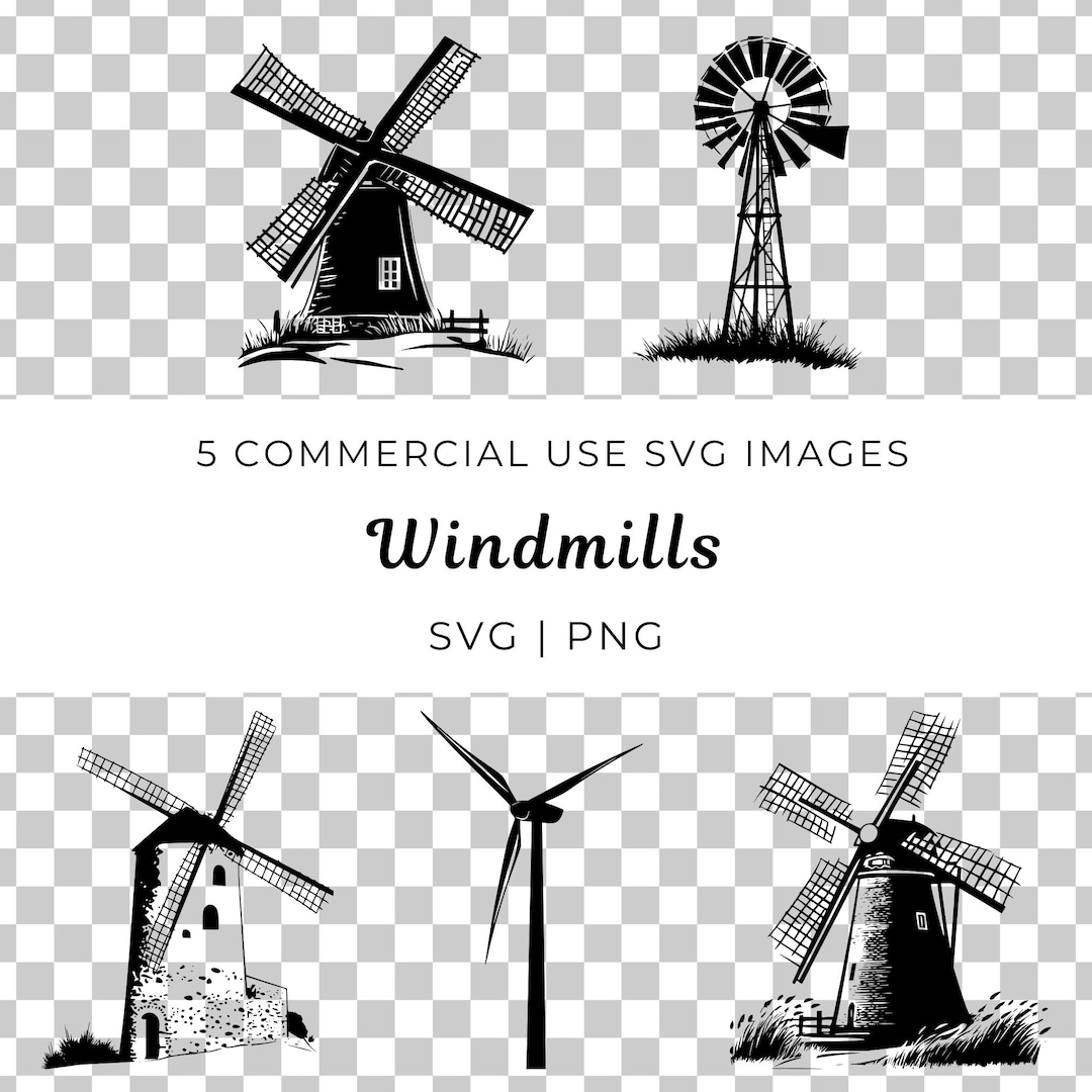 Windmill Svg, Rustic Windmill Svg, Farmhouse Svg, Vintage Windmill ...