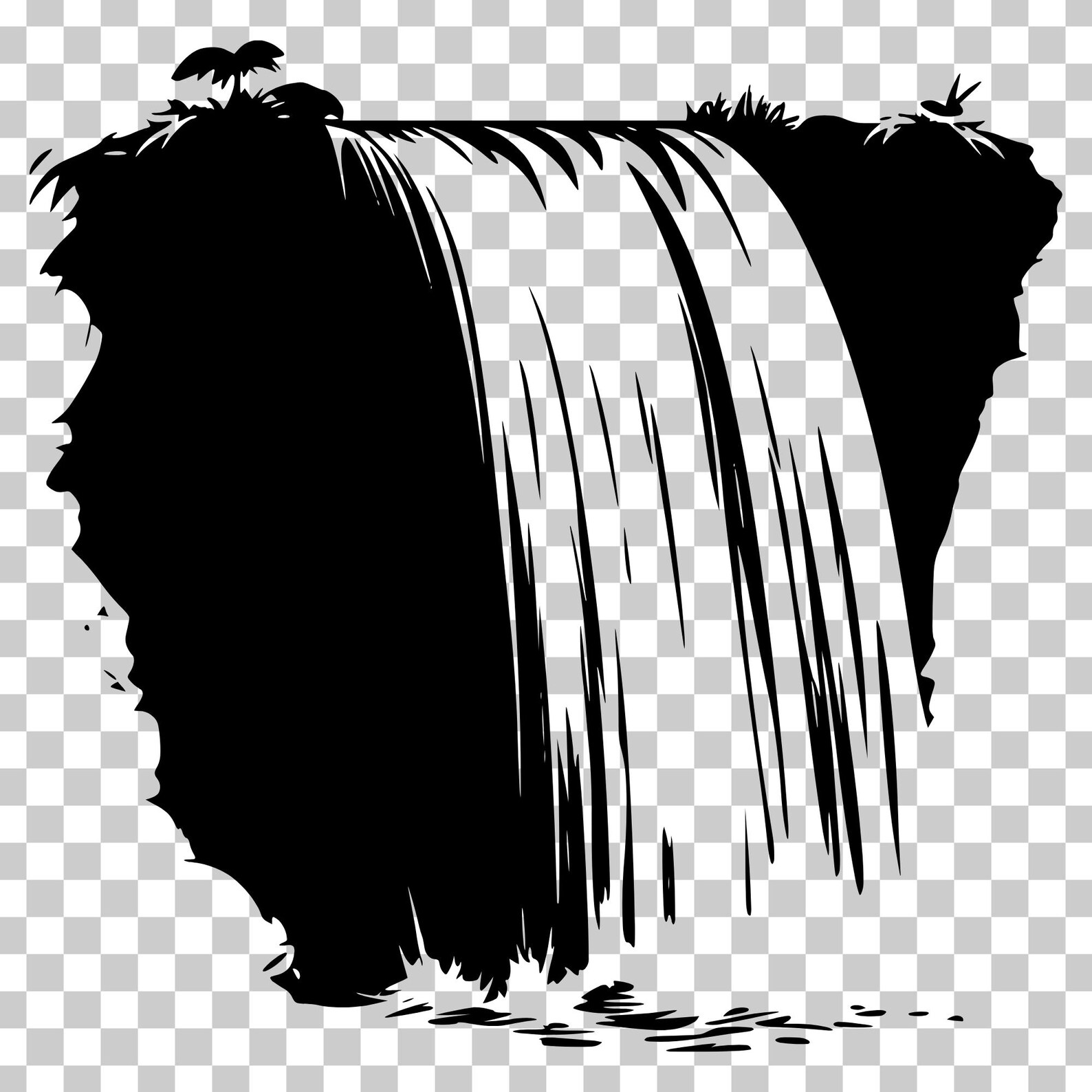 Block Waterfall Svg, Sheet Waterfall Vector, Wide Cascade Svg ...