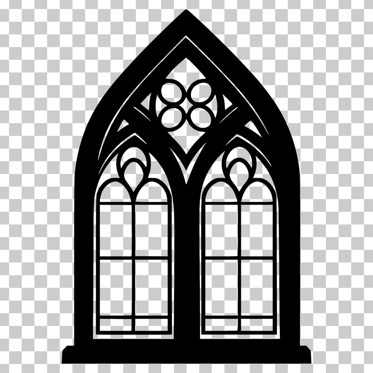Church Stained Glass Window Svg, Cathedral Glass Vector, Christian Svg ...
