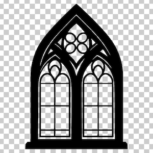 Church Stained Glass Window Svg, Cathedral Glass Vector, Christian Svg ...
