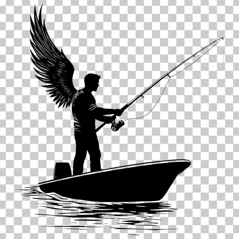 Fishing in Heaven Svg, Fishing Png Memorial Digital, Fisherman Svg ...