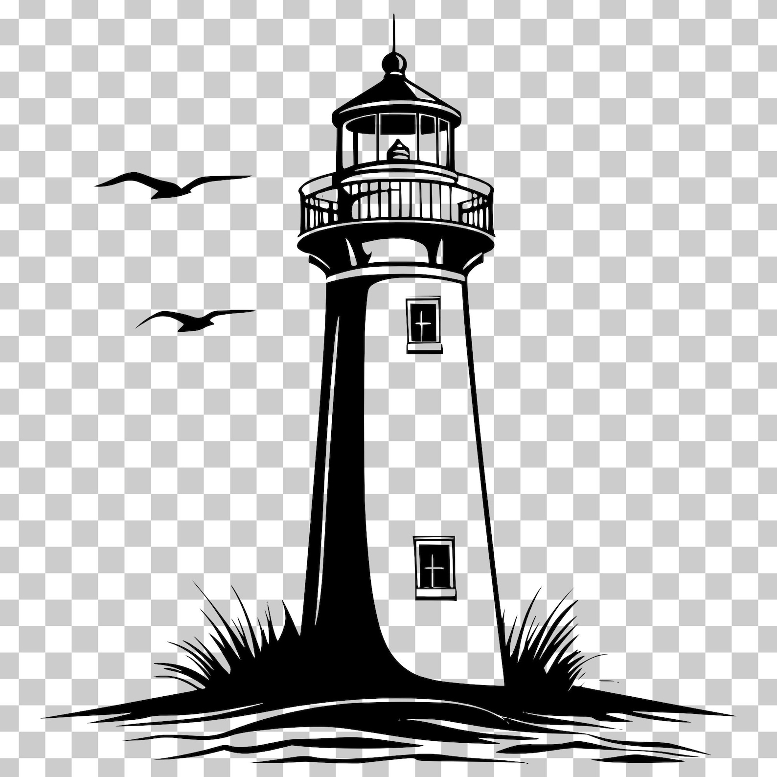 Coastal Lighthouse SVG PNG Bundle, Nautical Seaside Clipart (digital ...