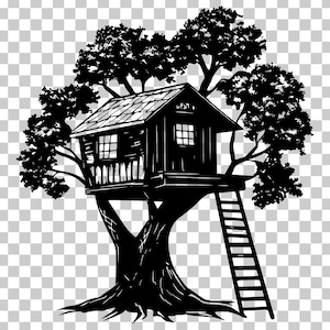 Treehouse Svg, Children's Treehouse Vector, Backyard Treehouse Svg ...