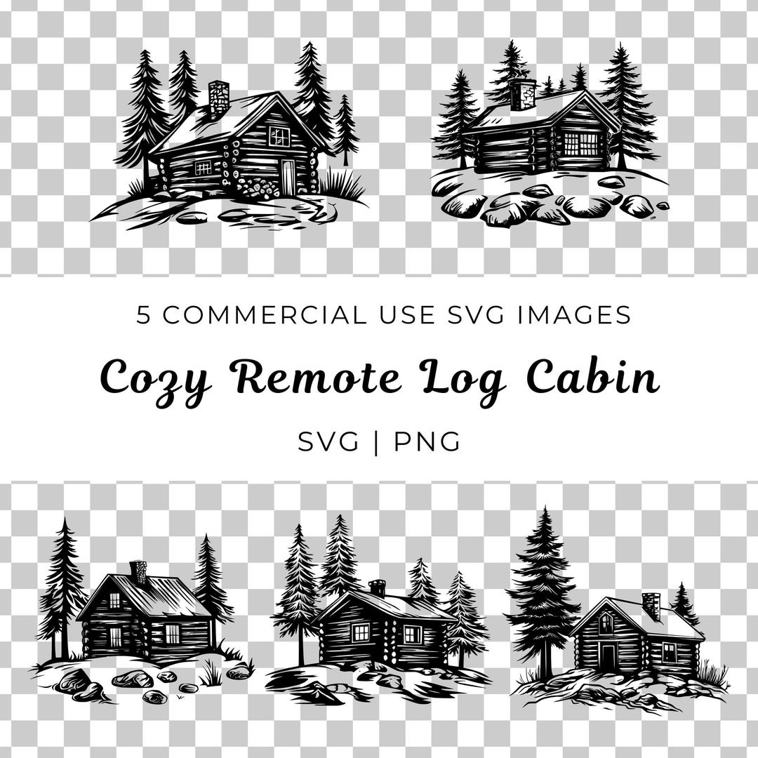 Cozy Log Cabin Svg, Winter Rustic Cabin Clipart, Cozy Moments Decor Svg ...