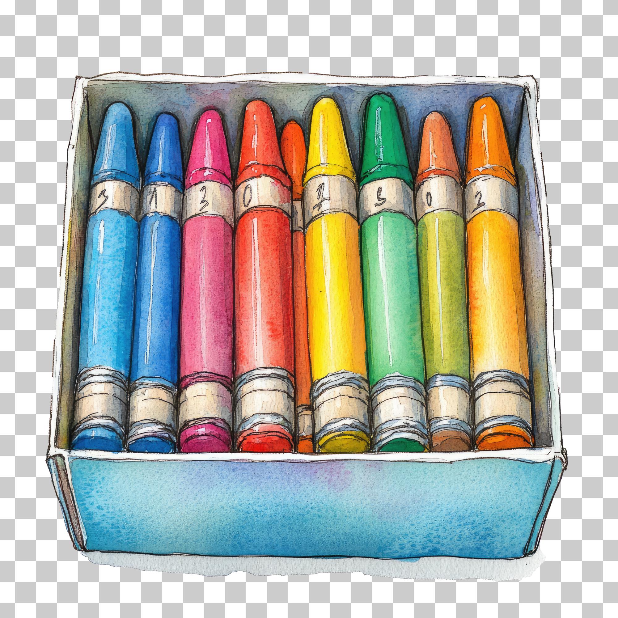 Box of Crayons Png, Colorful Crayons Png, Pack of Crayons Clipart ...