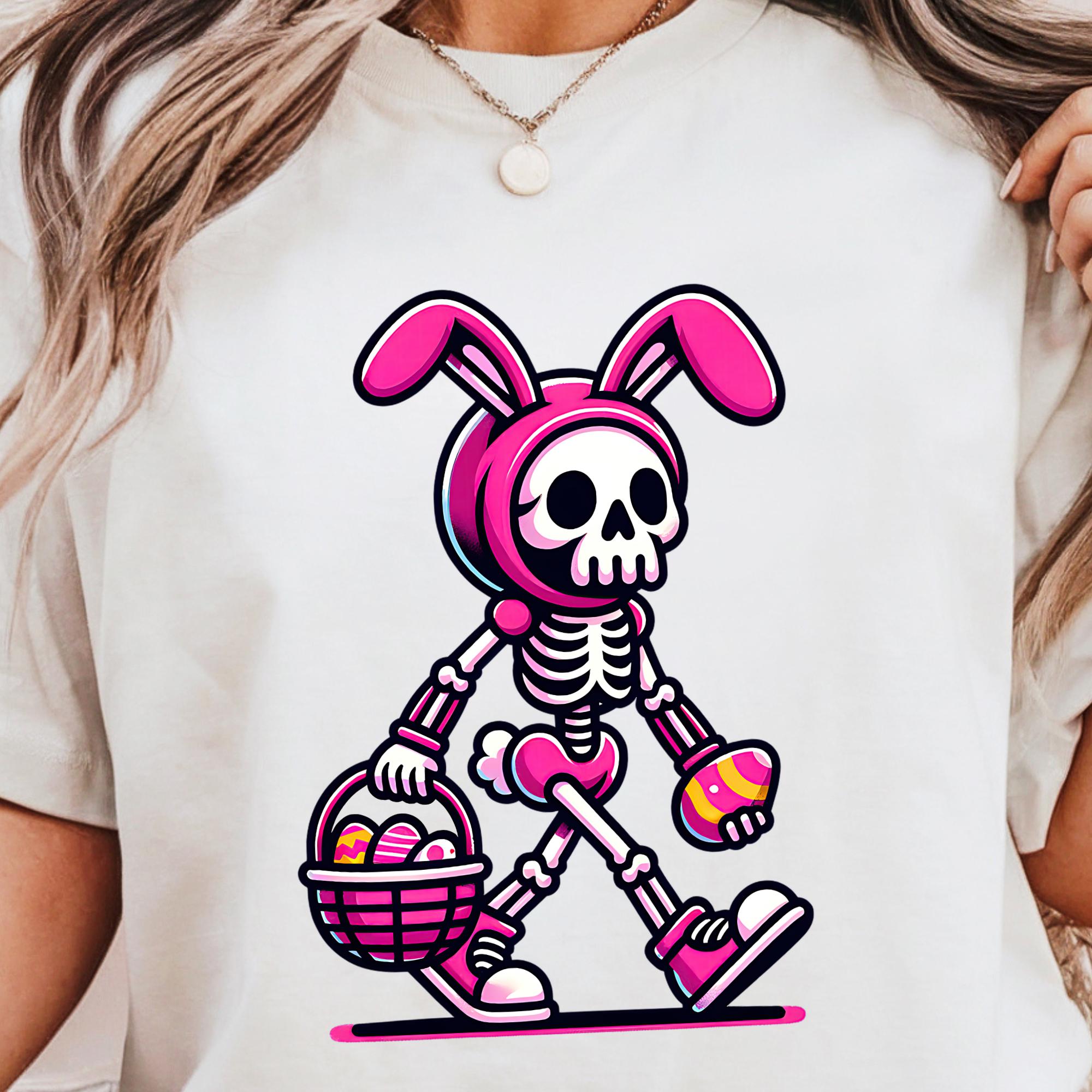 Cute Easter Skeleton Png, Spooky Easter Clipart, Retro Easter Spooky ...