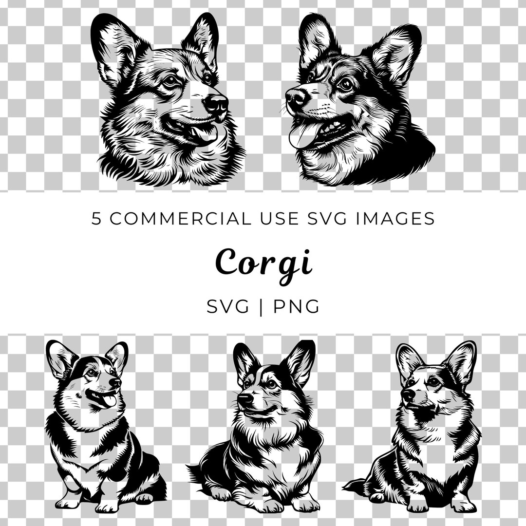 Corgi SVG Bundle, Corgi PNG Images, Pet Themed Clipart, Dog Images ...