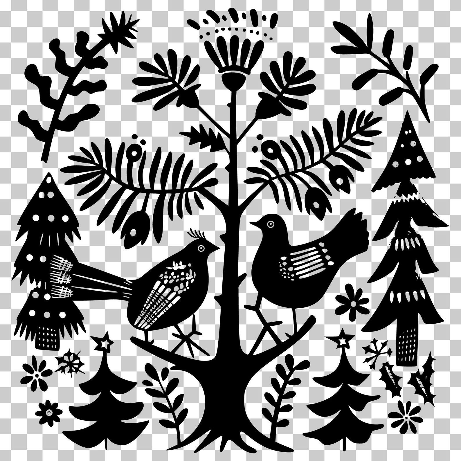 Scandi Christmas Scene Svg, Christmas Snow Scene Svg, Christmas Church ...