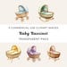 Bassinet Clip Art, Preppy Baby Bassinet Clipart, Baby Shower Decor Png ...
