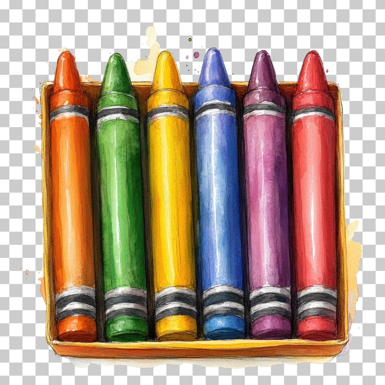 Box of Crayons Png, Colorful Crayons Png, Pack of Crayons Clipart ...