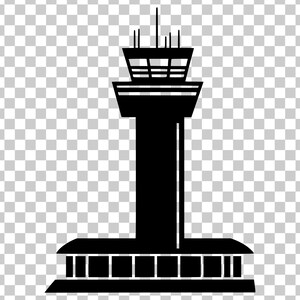 Airport Control Tower Svg, Airport Travel Vector, Catching Flights ...