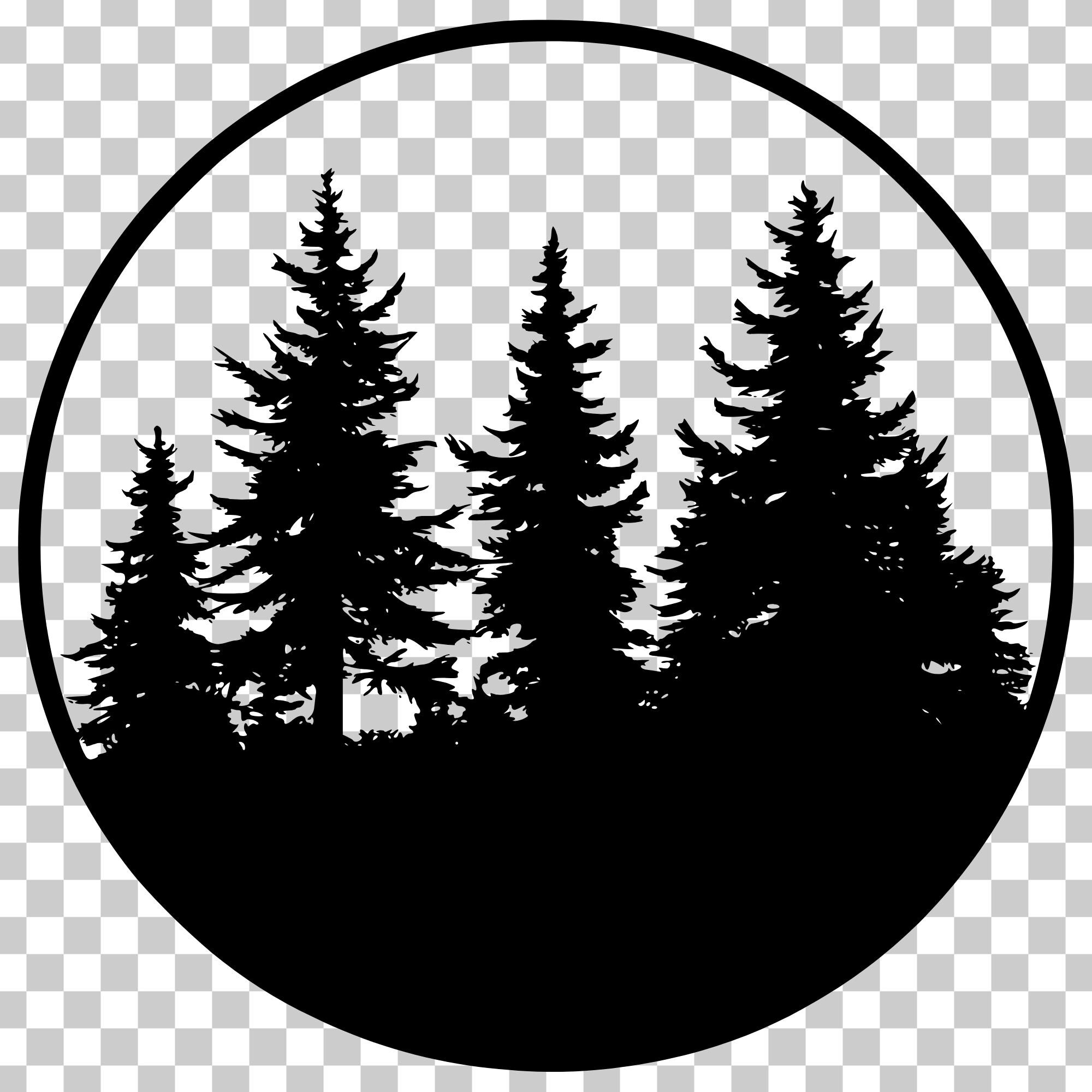 Pine Tree Forest Svg, Evergreen Woods, Mountain Forest Svg, Dense ...