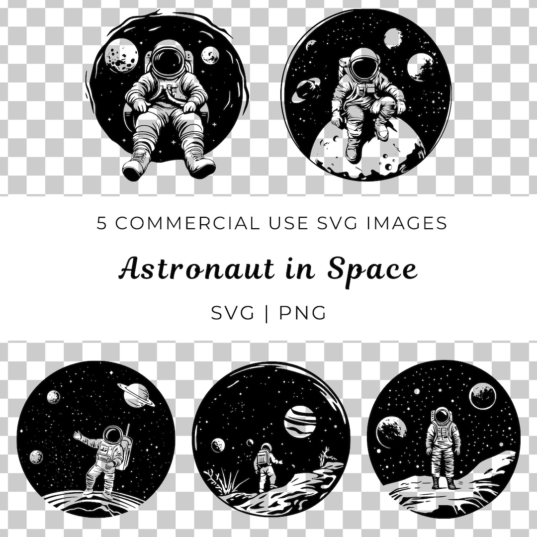 Astronaut in Space Svg, Space Explorer Vector, Outer Space Svg, Spacesuit Design Svg, Spacewalk ...