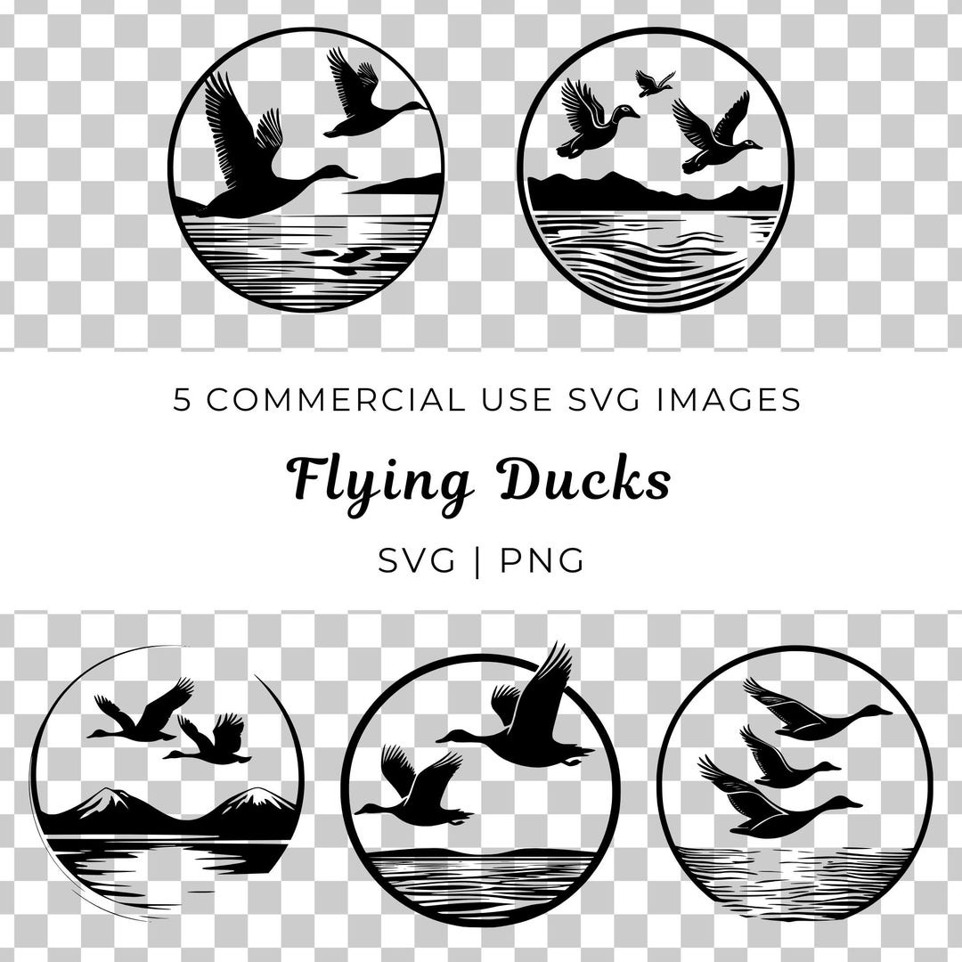 Flying Ducks Svg, Waterfowl Vector, Wild Ducks Svg, Migratory Birds ...