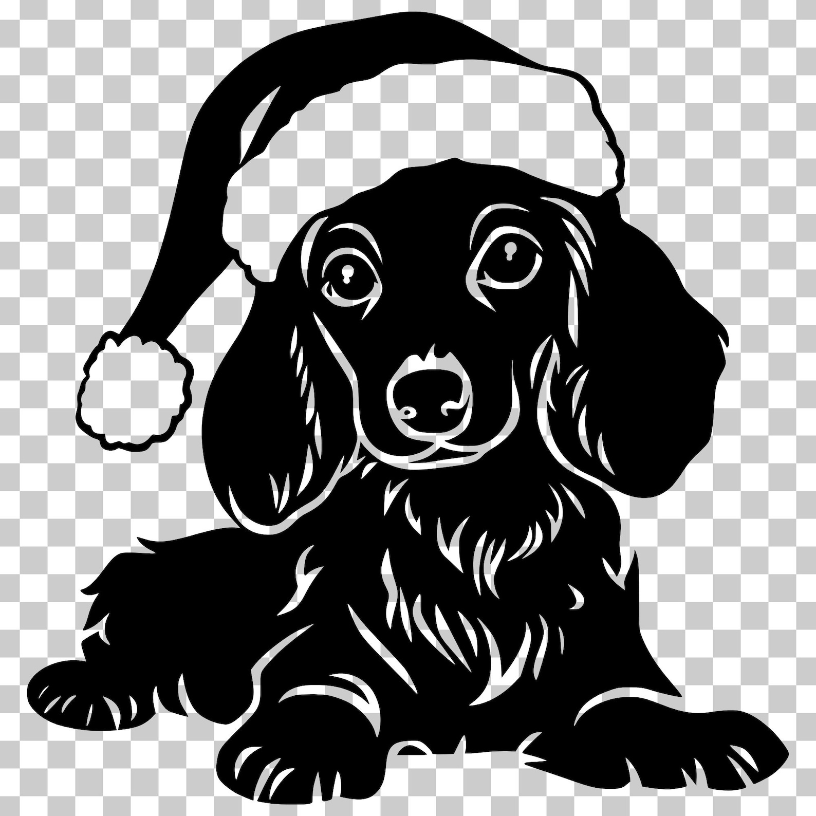 Christmas Dachshund Svg, Dachshund Santa Hat Svg, Holiday Dachshund Svg ...