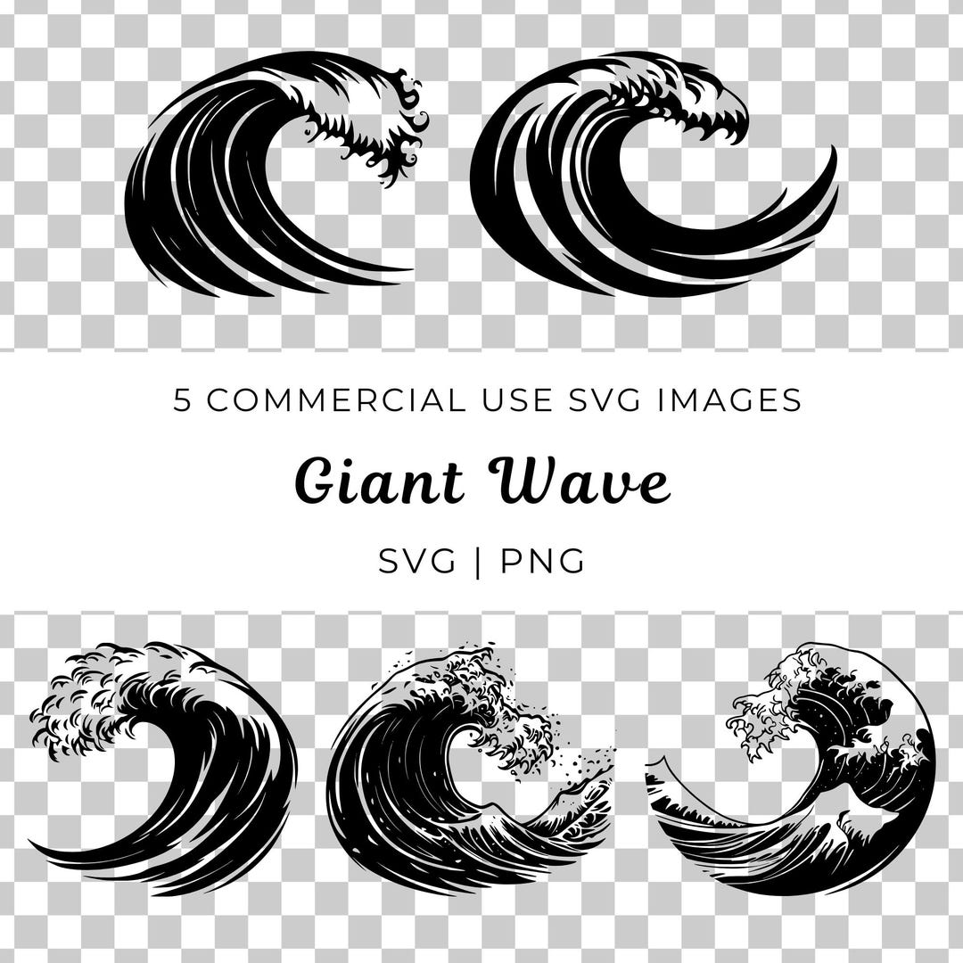 Giant Wave Svg, Ocean Wave Svg, Sea Vector, Surfing Svg, Beach Svg ...