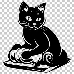Cat Biscuits Svg Png | Cat Lover Design | Cat Making Biscuits Svg | Cat ...