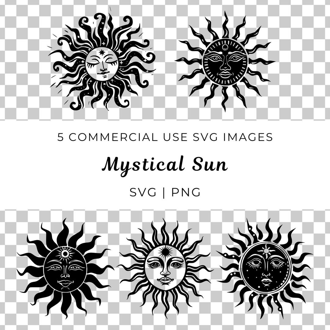Astrological Sun Svg, Sun Rays Svg, Sun Clipart, Sun Png, Boho Svg ...
