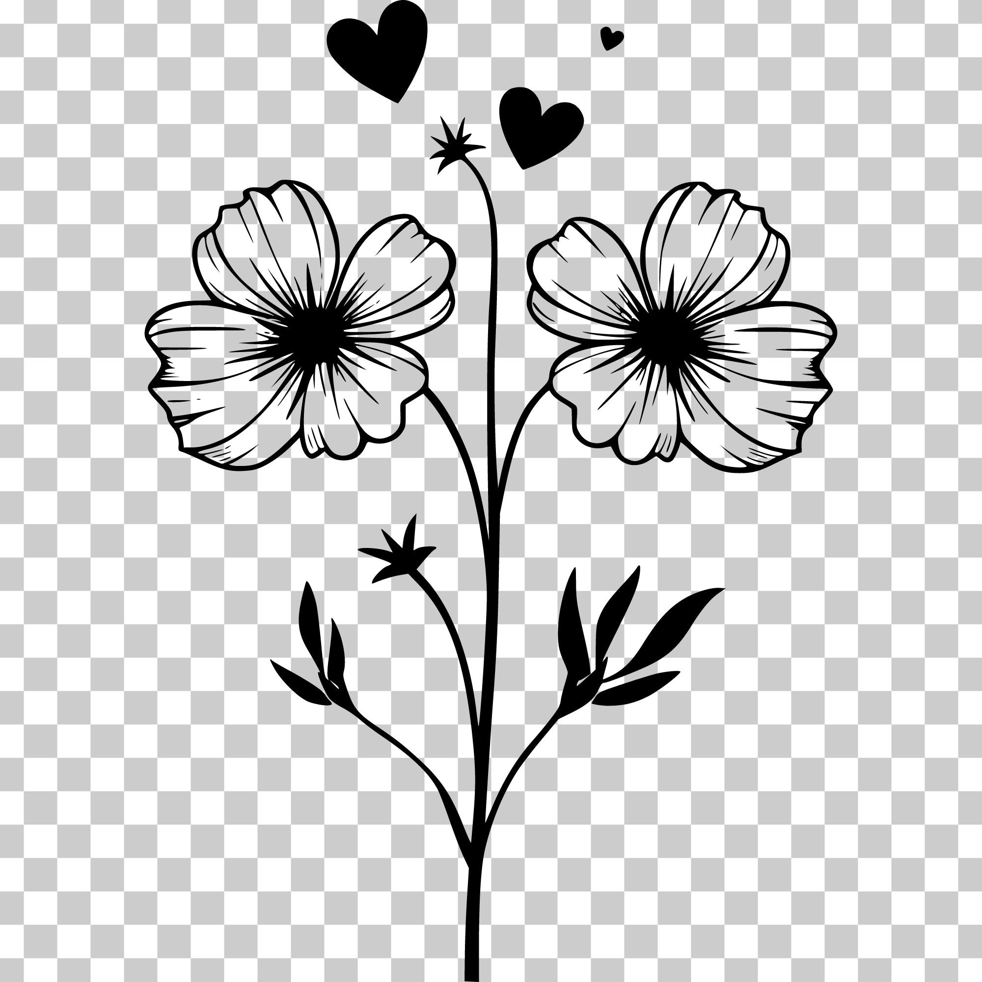 Cosmos Flower Svg October Birth Flower Png Floral Svg Birth Month ...