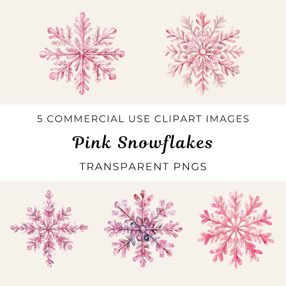 Pink Snowflakes Clipart, Snowflake Png, Winter Decoration Png ...