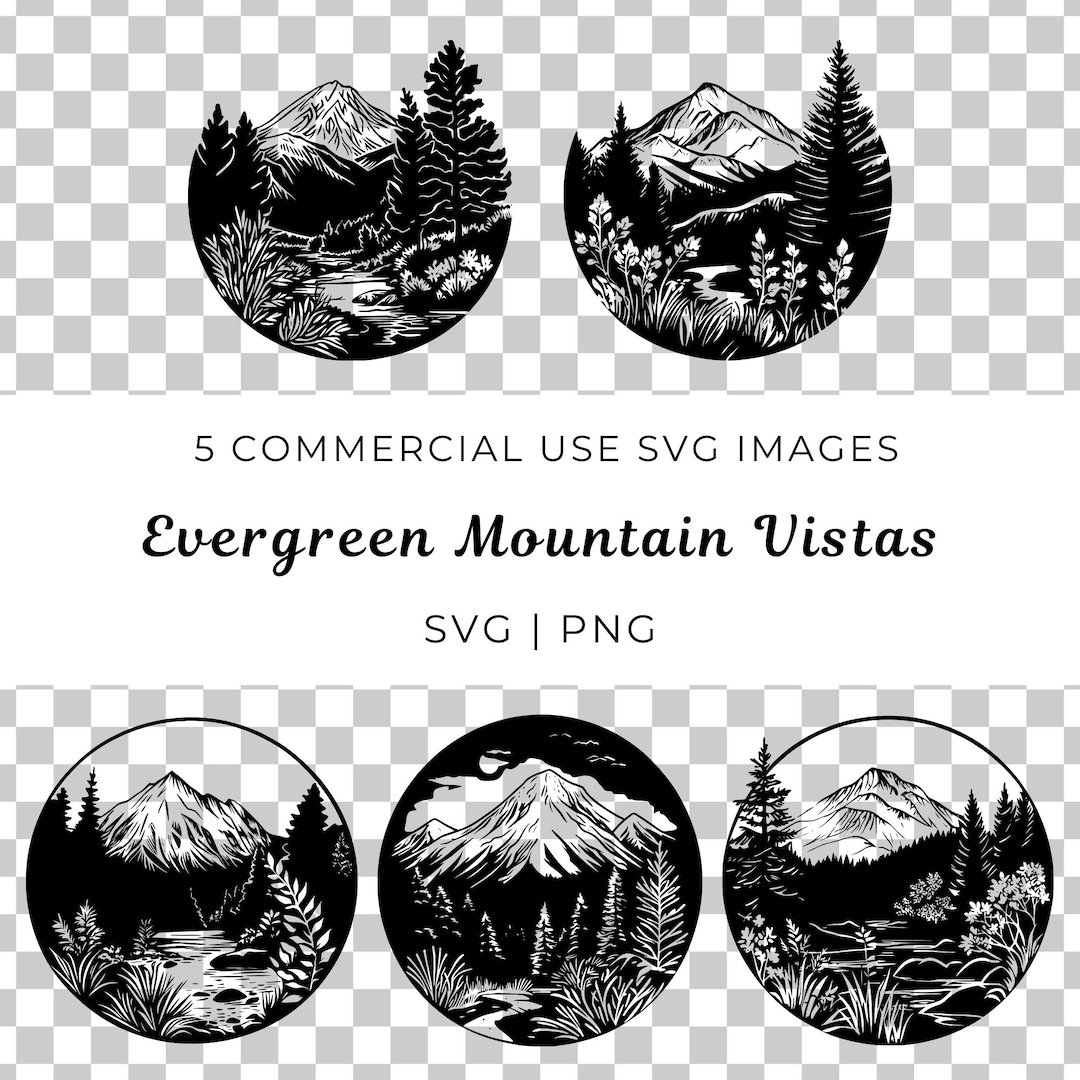 Explore Mountains SVG, Outdoor Adventure Clipart, Mountain Scene ...